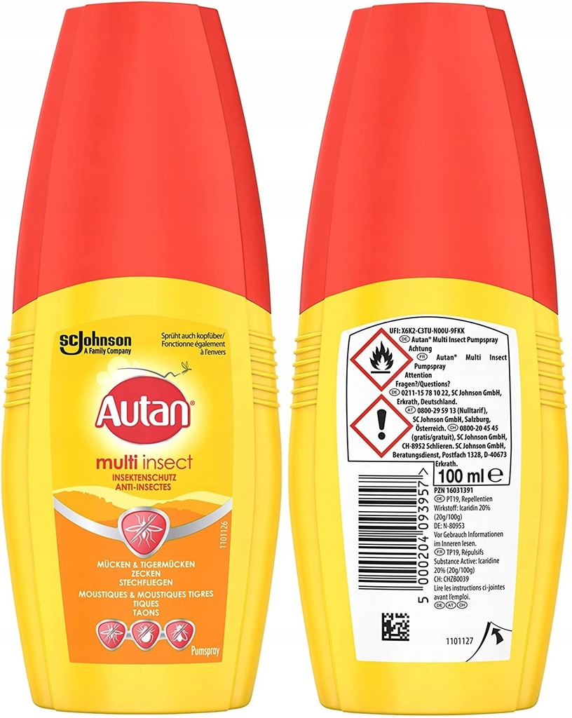 AUTAN Multi insect Spray Komary Kleszcze 100ml De - 10899614254 ...