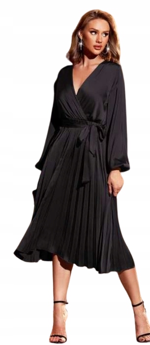SHEIN SUKIENKA MIDI PLISOWANA CZARNA 44 1VXA - 13998418307 - oficjalne archiwum Allegro