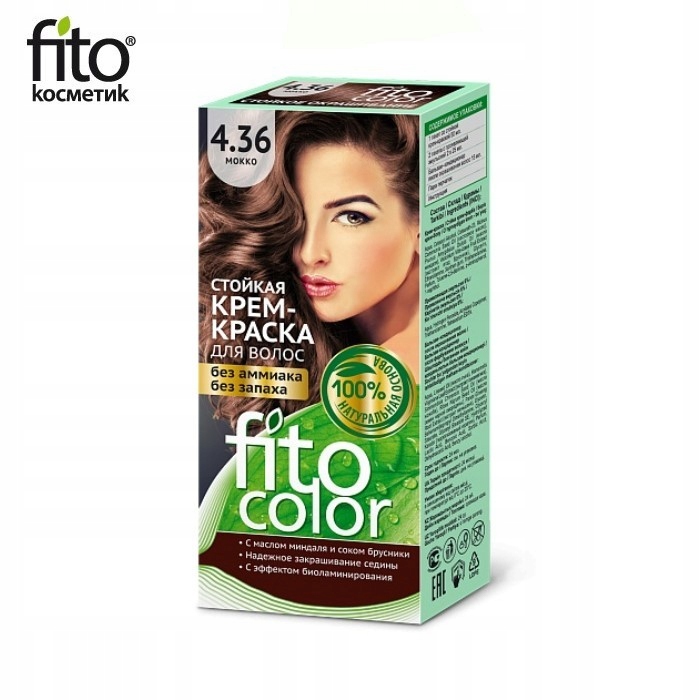 Farba do włosów 4,36 MOKKA - FITO COLOR FITOKOSMET - 10916345469 - oficjalne archiwum Allegro