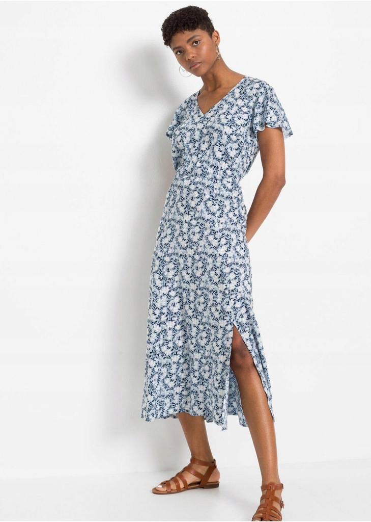 RAINBOW SUKIENKA MIDI Z WZOREM Z WISKOZY 40 L - 12596858620 - oficjalne archiwum Allegro