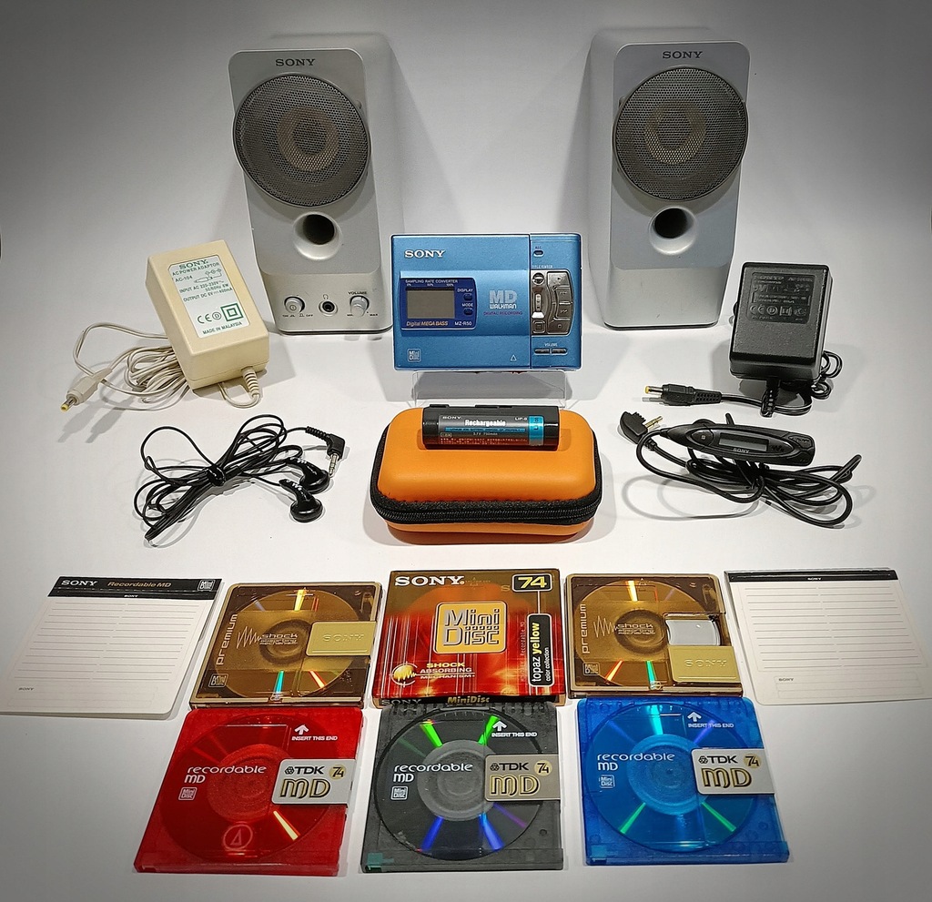 Minidisc (walkman) Sony MZ-R50 GŁOŚNIKI AKCESORIA - 12878290029 ...