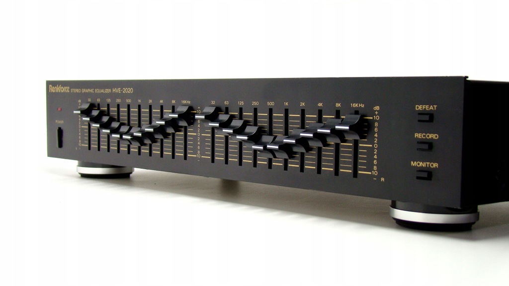 Korektor graficzny RENKFORCE HVE-2020 - 2x10 pasm od 32Hz ...