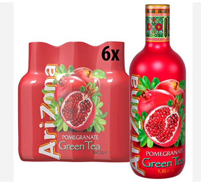 Zielona Herbata Arizona O Smaku Granat 1,5l x 6szt - 14164984396 - oficjalne archiwum Allegro