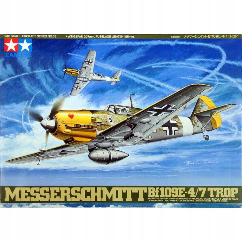 Messerschmitt Bf 109 E-4/7 Trop | Tamiya 61063 1:48 - 14602993212 - oficjalne archiwum Allegro