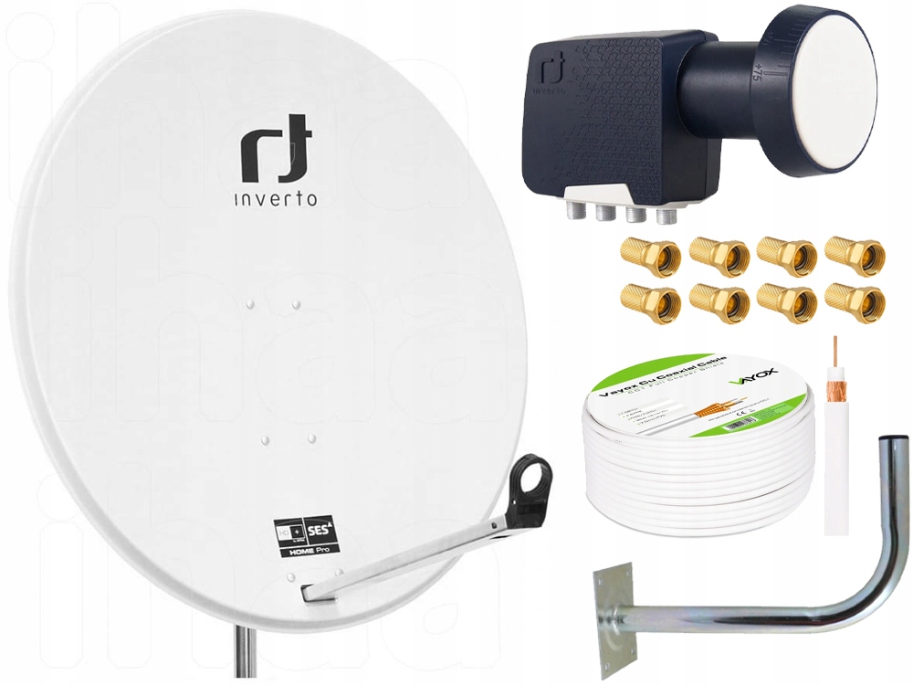 CZASZA SATELITARNA ANTENA INVERTO 100 ZESTAW QUAD - 10048756344 - oficjalne archiwum Allegro