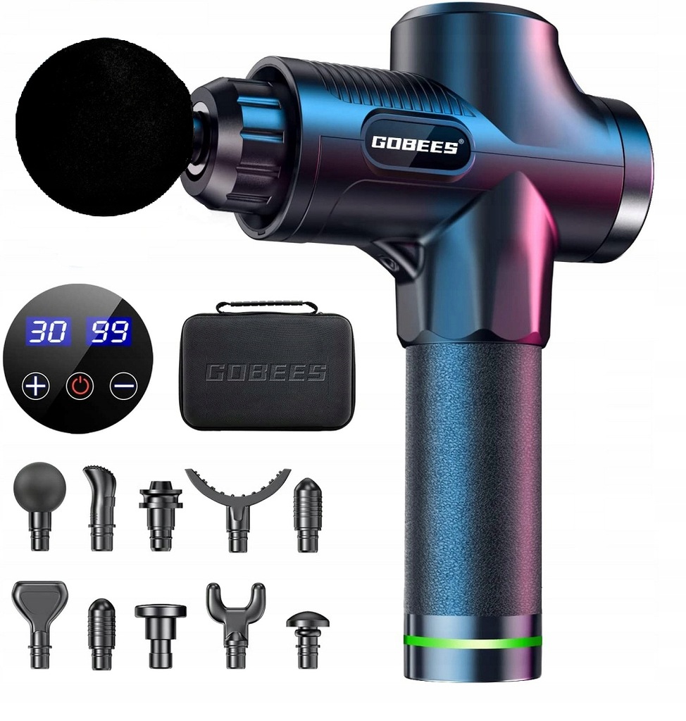 PISTOLET DO MASAŻU MOCNY MASAŻER MASSAGE GUN PRO - 12533850274 ...