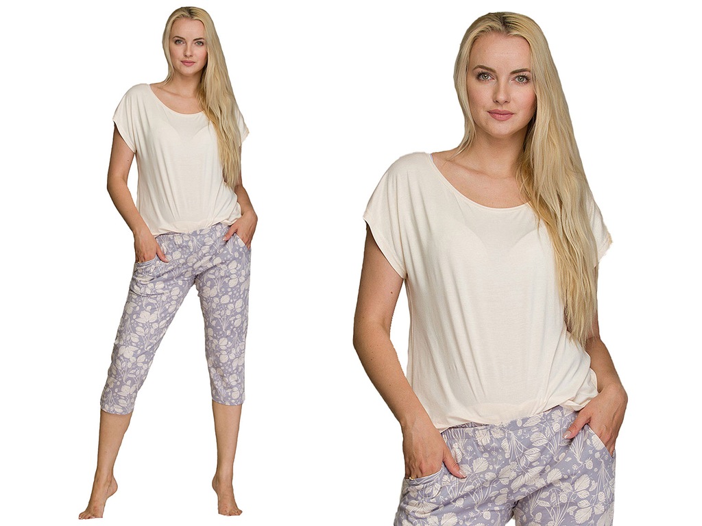 Key LETNIA PIŻAMA DAMSKA Z BAWEŁNY LNS 947 2 - 10597528623 - oficjalne ...