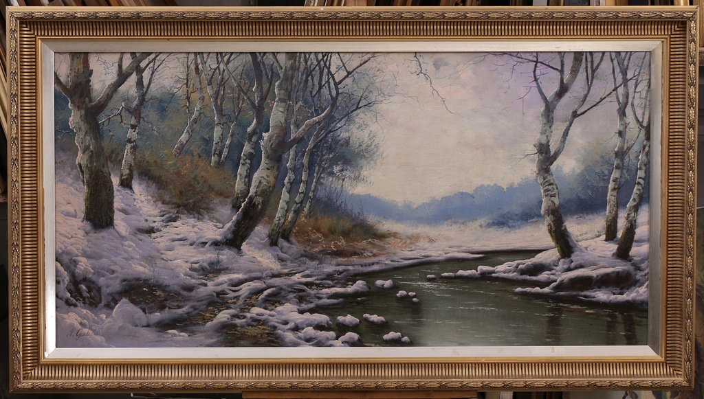 BELA GABRIS 1905 - ZIMOWY KRAJOBRAZ RZECZNY - CUDO - 7846061704 ...