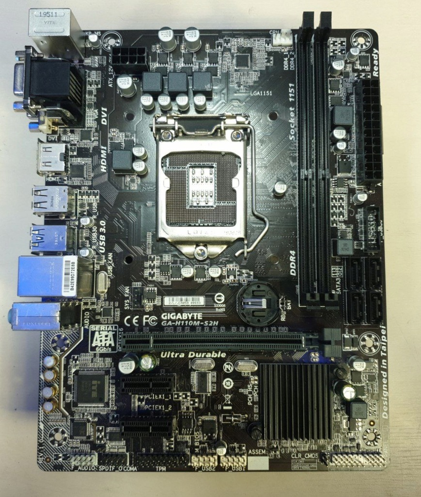 Płyta główna GIGABYTE GA-H110M-S2H LGA1151 USZK - 12916105376 - oficjalne archiwum Allegro