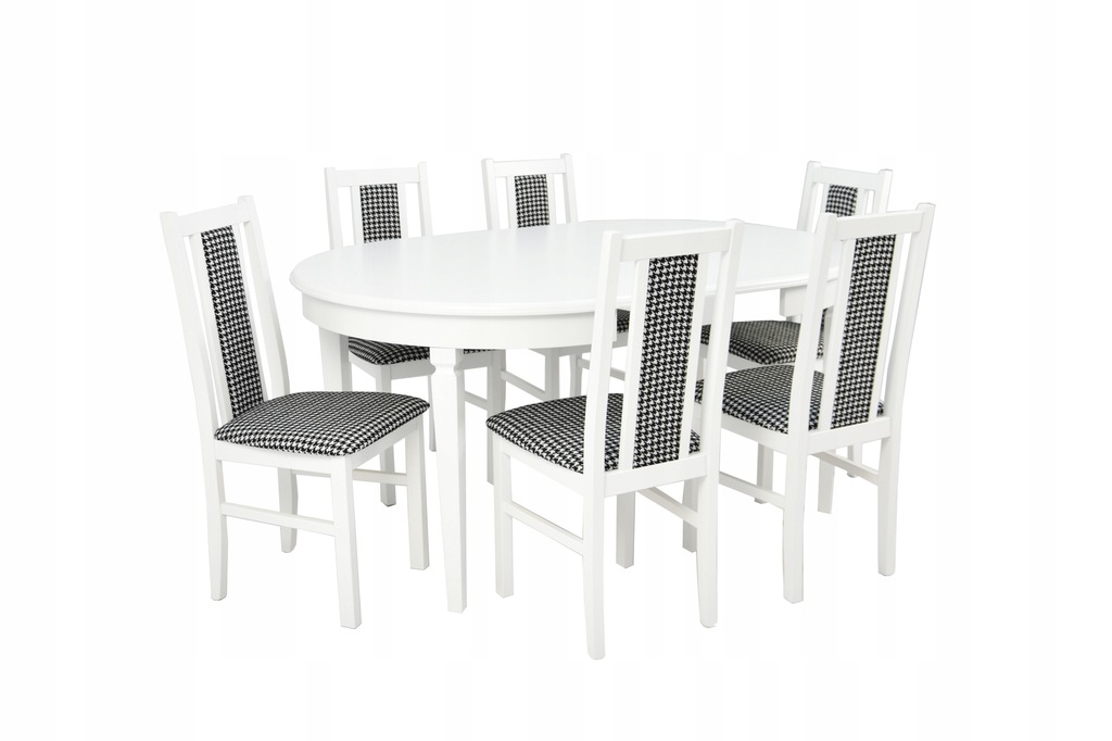 Prowansalski zestaw 6 krzeseł i stół 110/210cm - 12383317901 - oficjalne archiwum Allegro