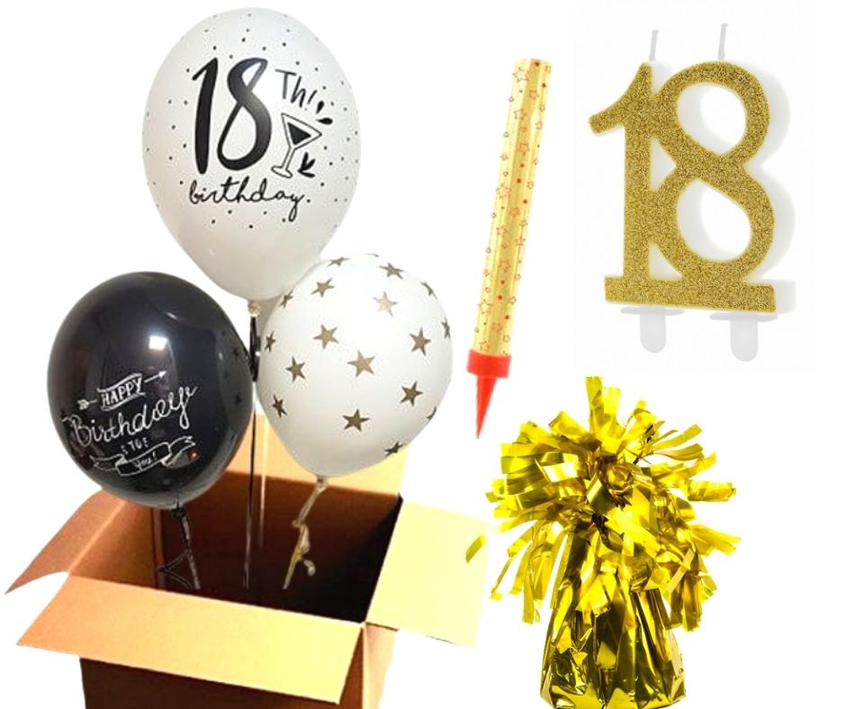 Zestaw na 18 Urodziny Balony Z Helem Osiemnastka - 10658858504 - oficjalne archiwum Allegro