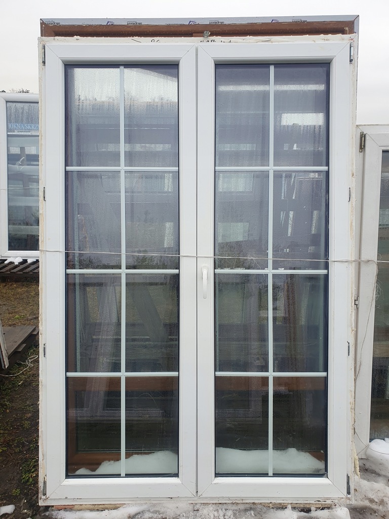 DRZWI/OKNO Dwuskrzydłowe Balkon Plastikowe 142x210 - 13178844037 ...