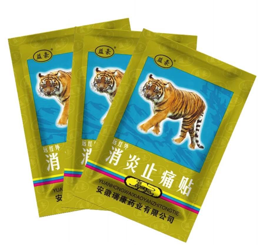 Oryginalne plastry Tiger Balm na ból stawów, przeciwbólowe,Tygrys ...
