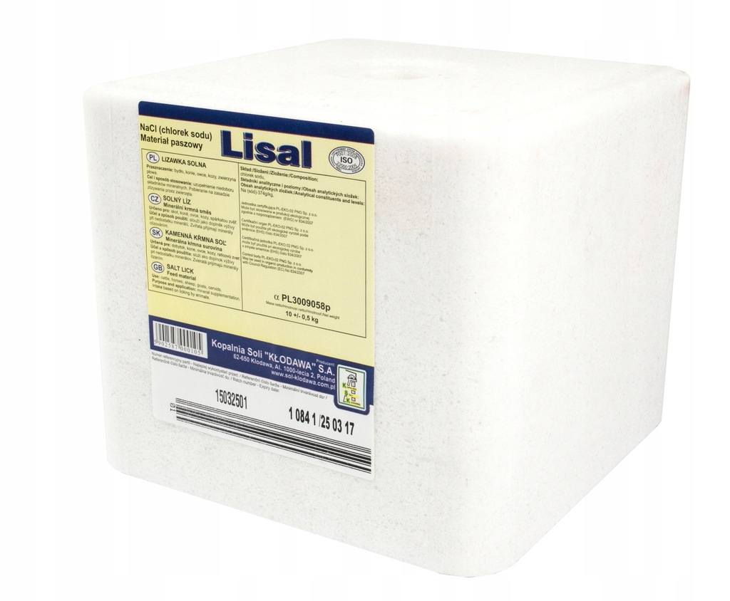Lizawka Solna biała Lisal 10kg minerały Kłodawa - 14122952395 ...