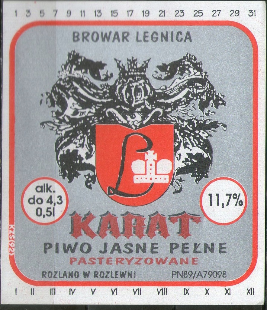 ETYKIETY PIWNE- 5 szt. D-91 BROWAR LEGNICA - 14681445172 - oficjalne archiwum Allegro