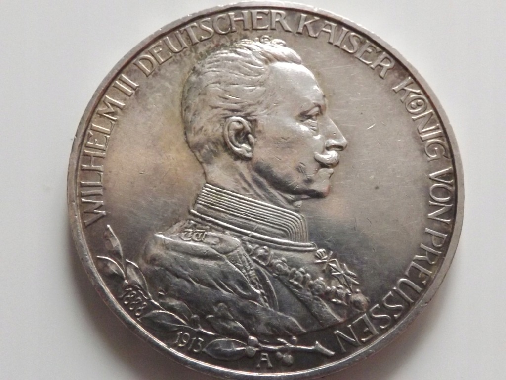 Prusy 3 Marki 1913 Wilhelm II Uniform st. 2 - 14936721438 - oficjalne archiwum Allegro