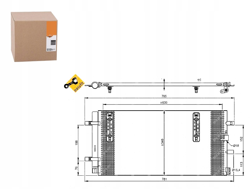 NRF SKRAPLACZ CHŁODNICA KLIMATYZACJI 8K0260401Q 8K - 12567751200 ...