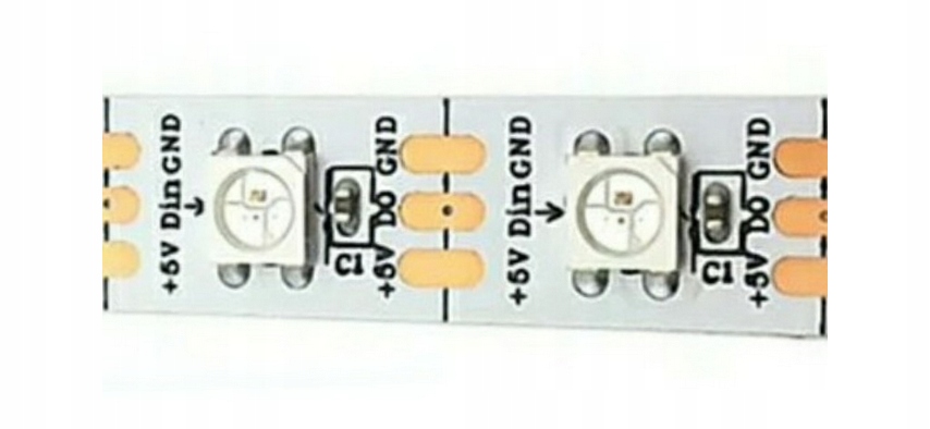 Ledy Adresowalne WS2812B 60led/m White PCB 2szt - 13952034088 ...