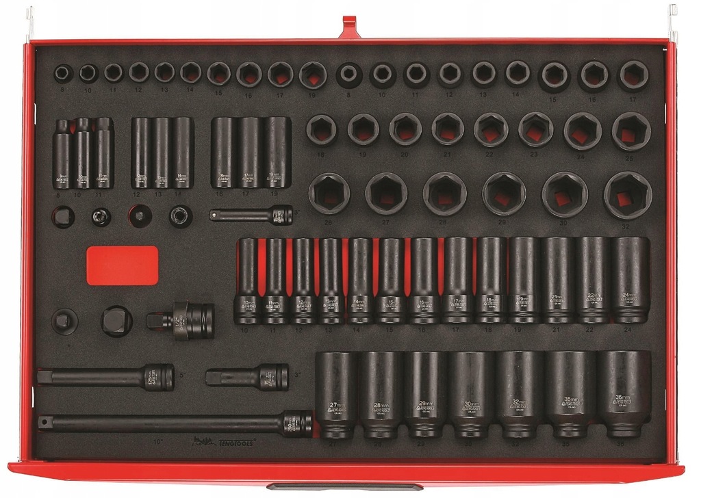 ZESTAW NASADEK UDAR. 3/8 I 1/2 TTEISK73 TENG TOOLS - 14397260897 ...