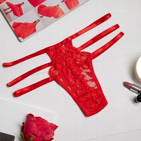 8801 RED T CZERWONE STRINGI KORONKOWE L/XL - 10906964808 - oficjalne ...