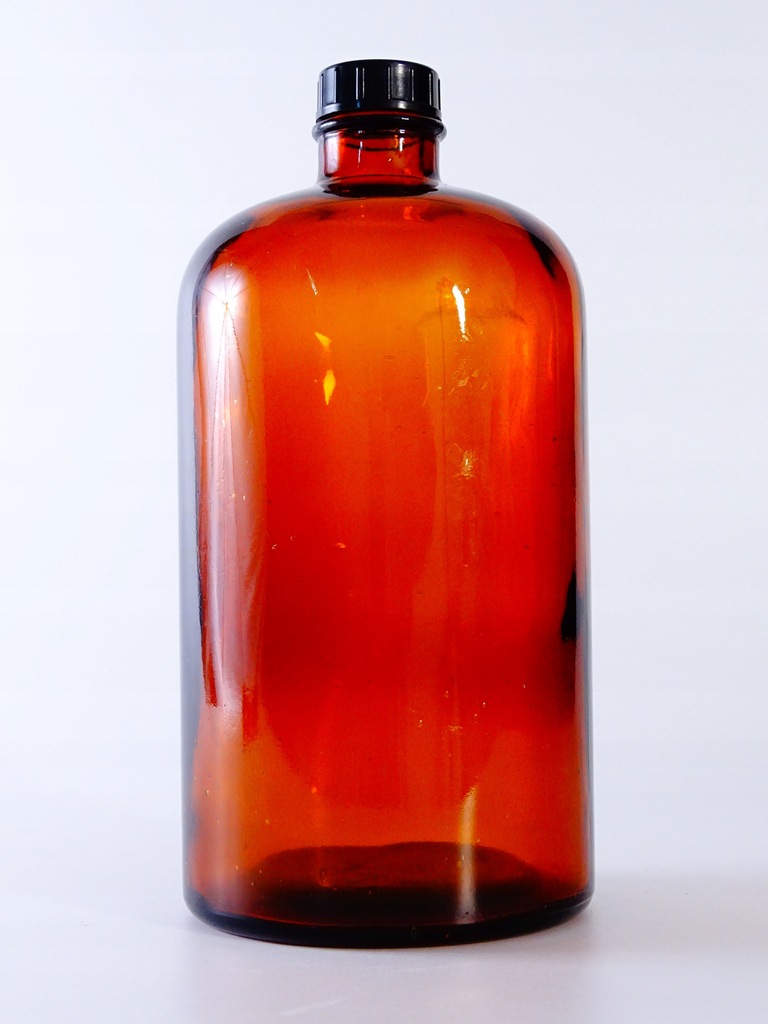 STARA APTECZNA BUTLA SZKLANA 1L BAKELITOWY KOREK - 11417658305 ...