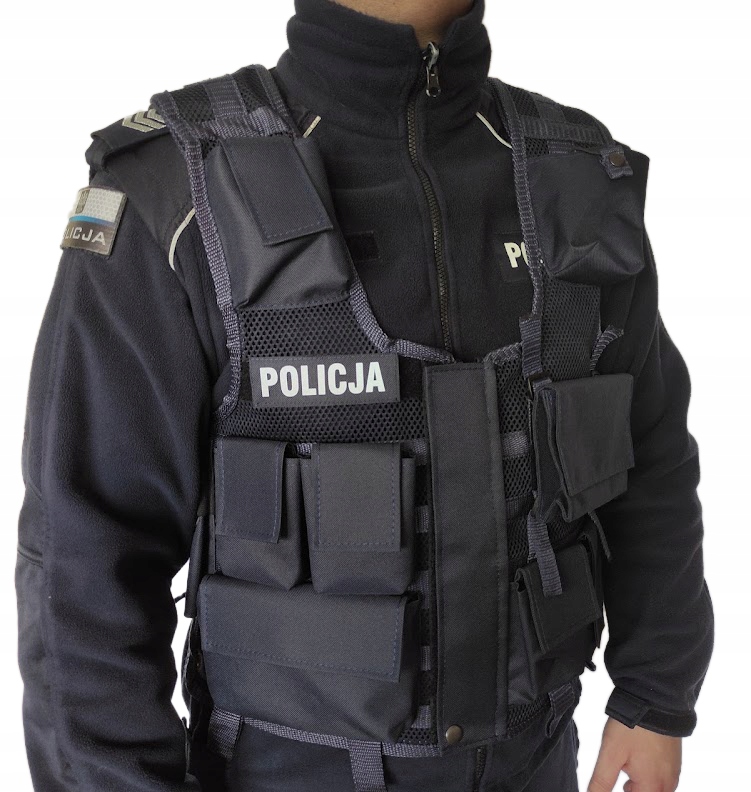 Kamizelka taktyczna Policja (siatka) granatowa M - 12216868868 ...
