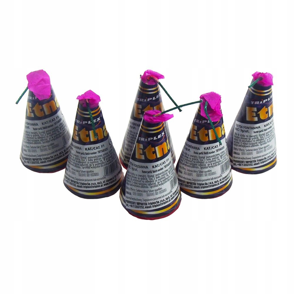 WULKANY ISKIER ETNA KOLOROWE FONTANNY 6 szt TXF754 - 12976183291 ...