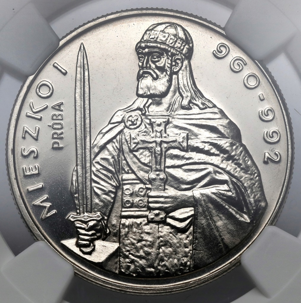 7903. NIKIEL 50 zł 1979 Mieszko półpost. NGC MS68 - 14067309394 - oficjalne archiwum Allegro