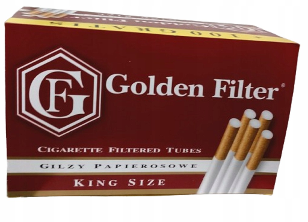 Gilzy papierosowe Golden Filter 1100szt. tutki - 12225120031 ...