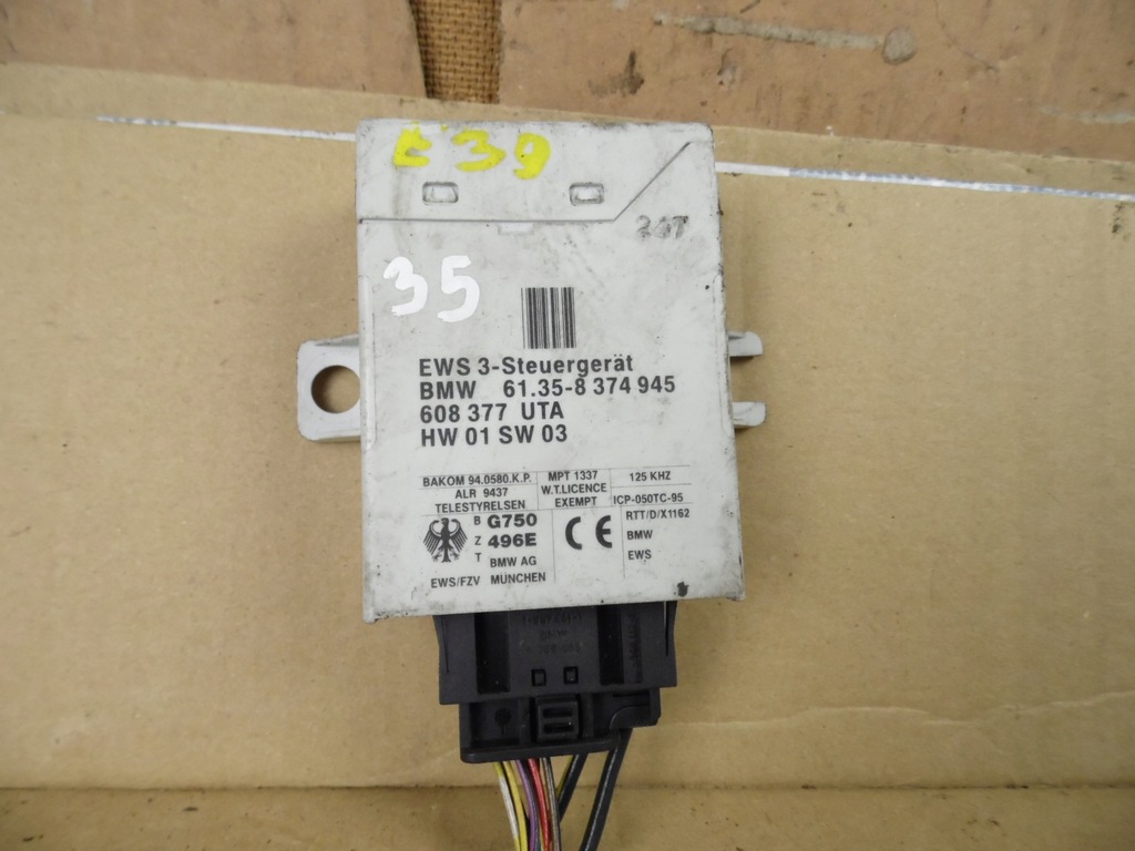 BMW E39 MODUŁ EWS3 8374945 - 12839767504 - oficjalne archiwum Allegro