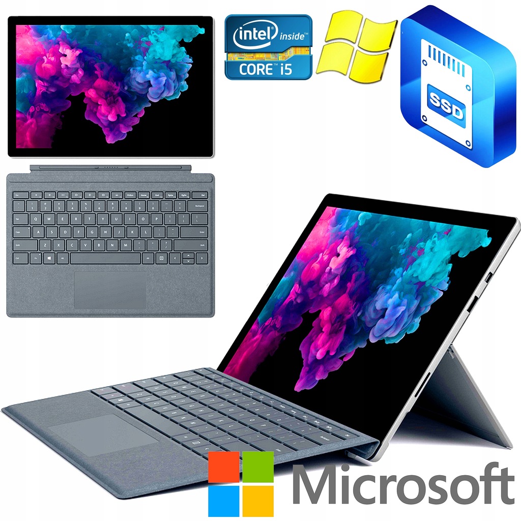 Tablet Surface Pro 3 i5-4300u 8GB 256GB SSD W10 4K - 12882958975 - oficjalne archiwum Allegro