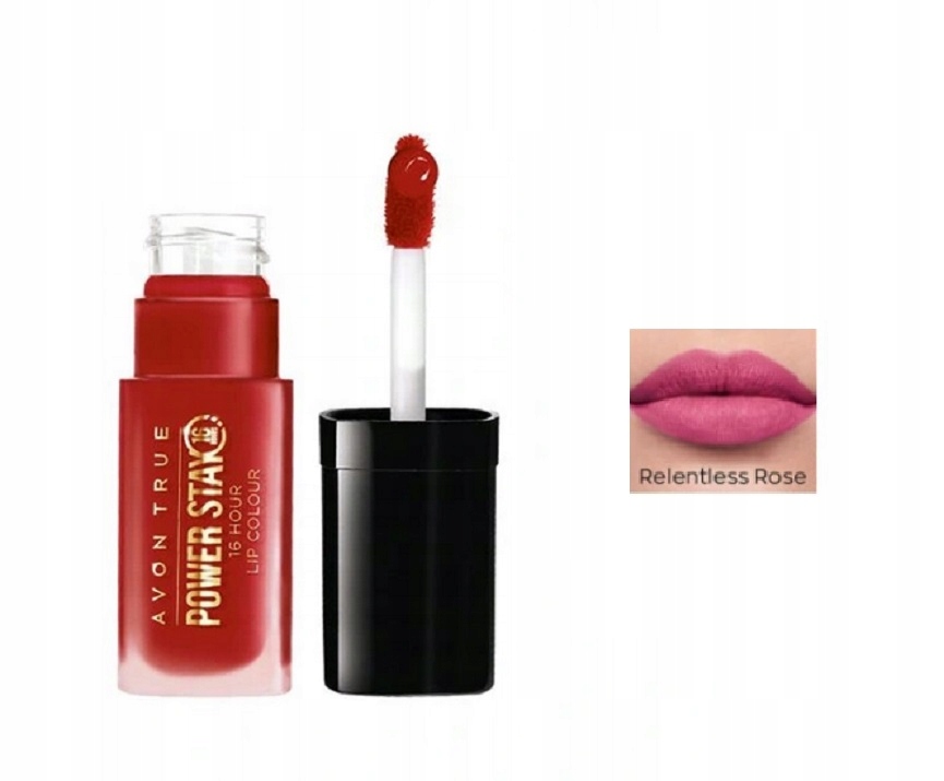 Avon Matowa Szminka Power Stay Relentless Rose - 12086003502 ...