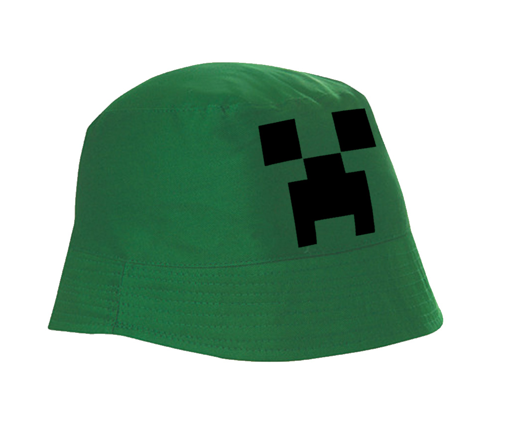KAPELUSZ Bucket HAT MINECRAFT ZIELONA DEDYKACJA - 10736500795 ...