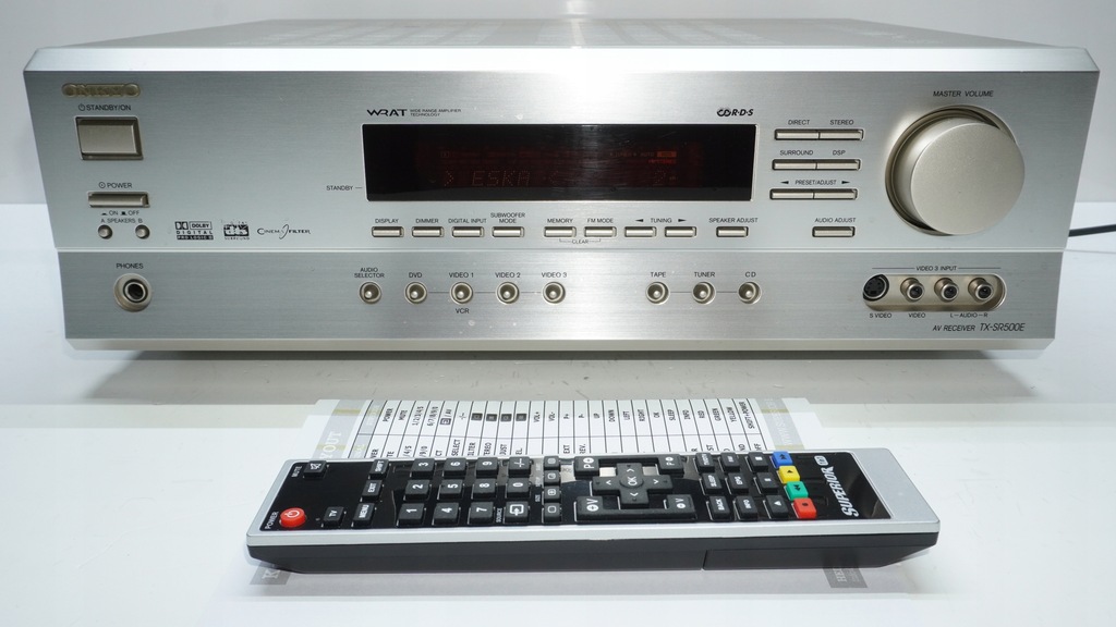 Amplituner Onkyo TX-SR500E 5.1 PILOT GWARANCJA - 11404259700 - oficjalne archiwum Allegro