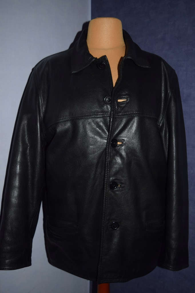 VERA PELLE KURTKA SKÓRZANA CZARNA STYL WŁOSKI_L - 12797756030 - oficjalne archiwum Allegro