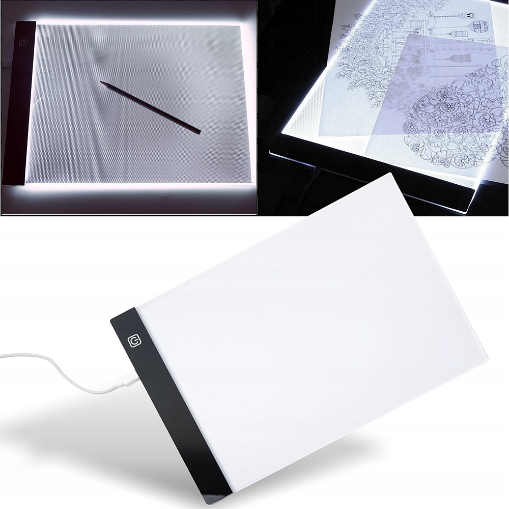 DESKA KREŚLARSKA DO RYSOWANIA PODŚWIETLANA LED A4 - 10590340071 ...