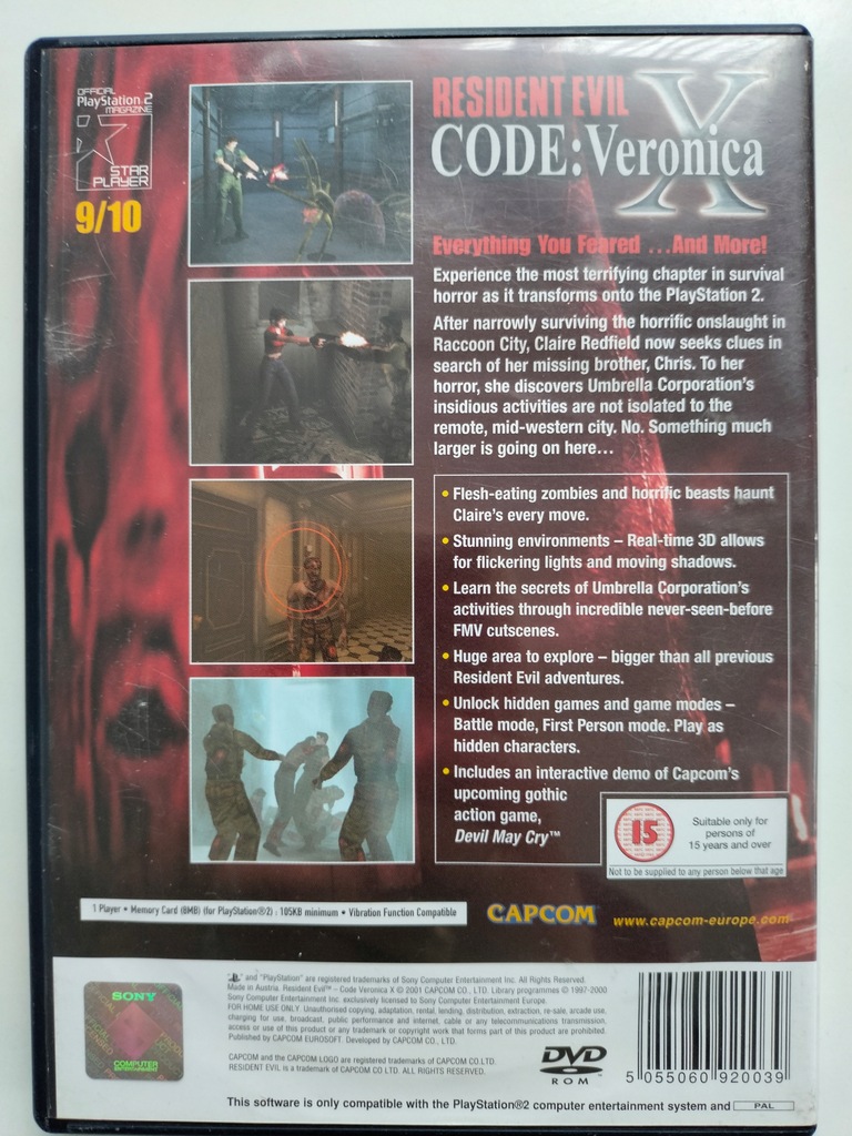 Купить RESIDENT EVIL CODE VERONICA X PS2 PAL ENG: отзывы, фото и ...