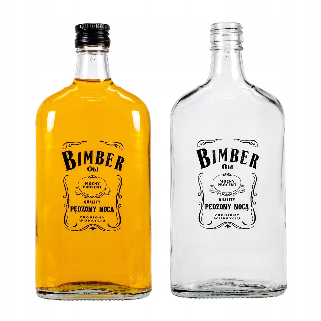 BUTELKI PŁASKA 500 ml BIMBER WESELE ŚLUB PREZENT - 12029256998 ...