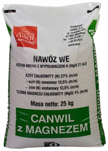 Saletrzak Canvil 25kg, nawóz na trawnik, warzywa - 13836317969 ...