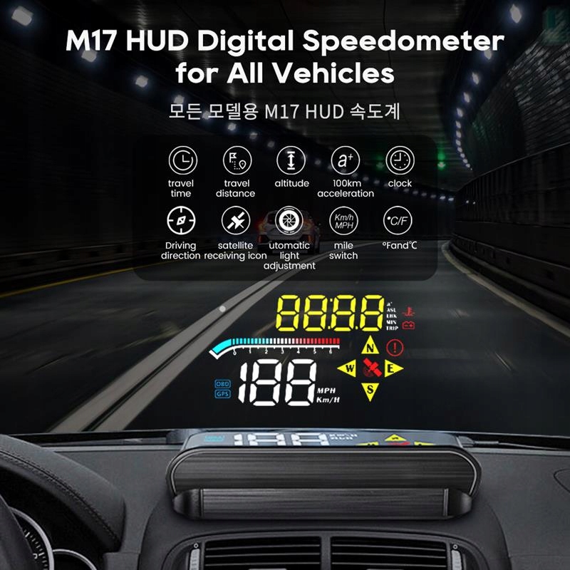 OBD 2 II GPS HUD podwójny System wyświetlacz Head - 12672548086 - oficjalne archiwum Allegro
