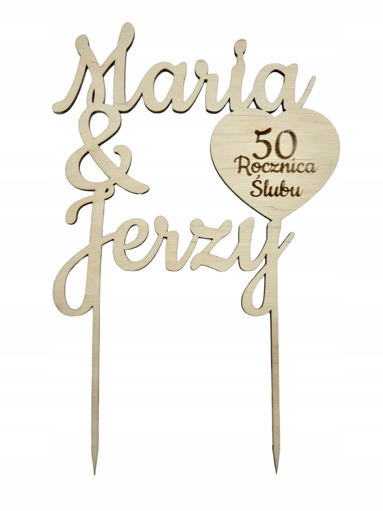 Topper napis na tort rocznica ślubu 50 lat razem - 13549561429 - oficjalne archiwum Allegro