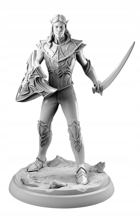 Drow Warrior elf figurka rpg dnd druk 3d 8k - 13378141570 - oficjalne archiwum Allegro