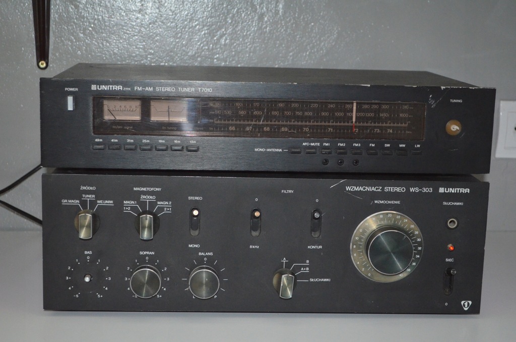 Wzmacniacz WS 303 Unitra Fonica Diora tuner T7010 - 12182644869 - oficjalne archiwum Allegro