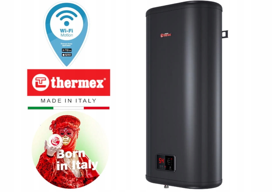 Czarny pionowy bojler slim 25L Thermex ID 30V SHADOW Wi-Fi - 14836133426 - oficjalne archiwum ...