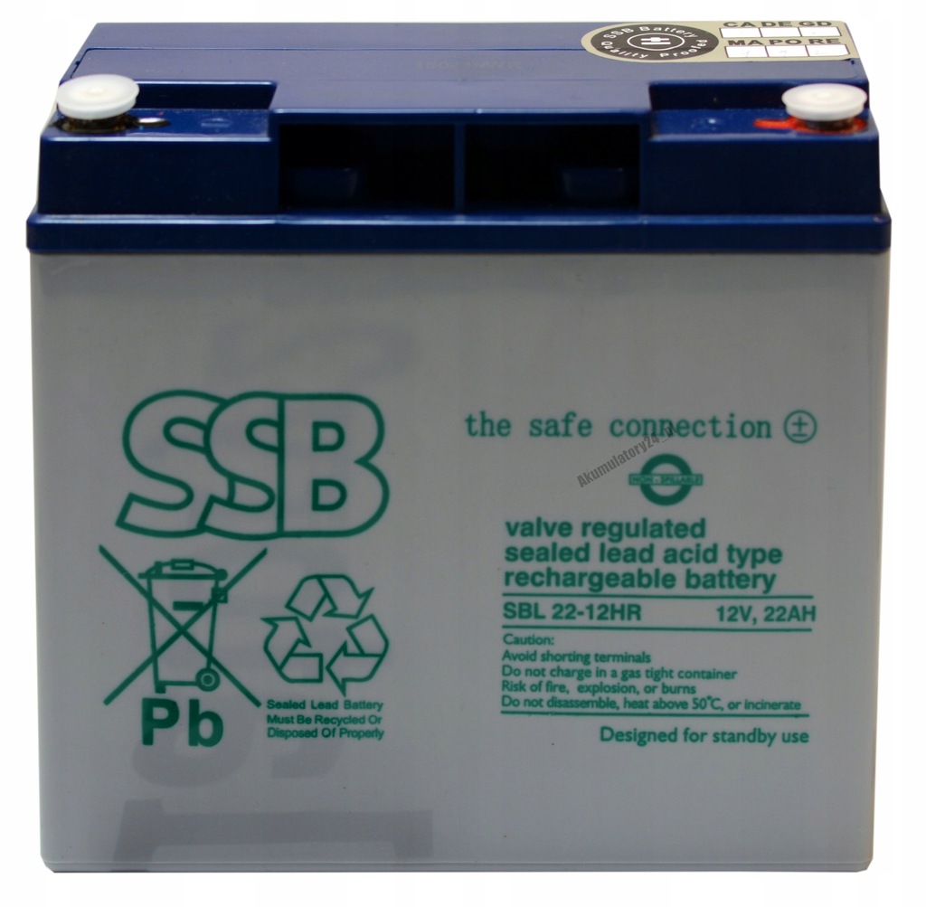 SSB SBL 22-12hr 12V 22AH AKUMULATOR AGM - 9319332442 - oficjalne archiwum Allegro