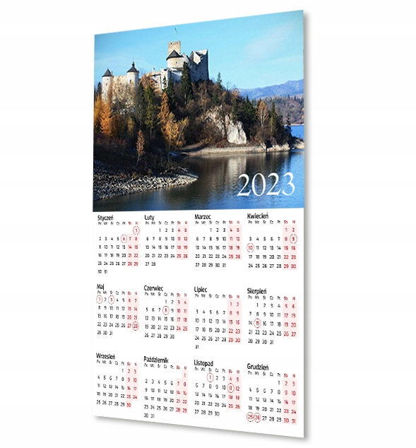 KALENDARZ PLAKATOWY A2 2023 JMP-Zamki Polskie 02 - 12693684012 - oficjalne archiwum Allegro