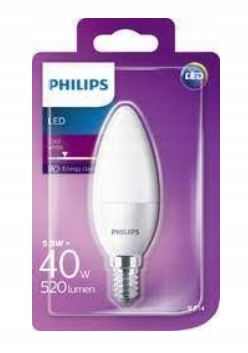 LED PHILIPS B35 E14 świeczka 4,3W=40W 470lm 4000k - 12733732007 - oficjalne archiwum Allegro