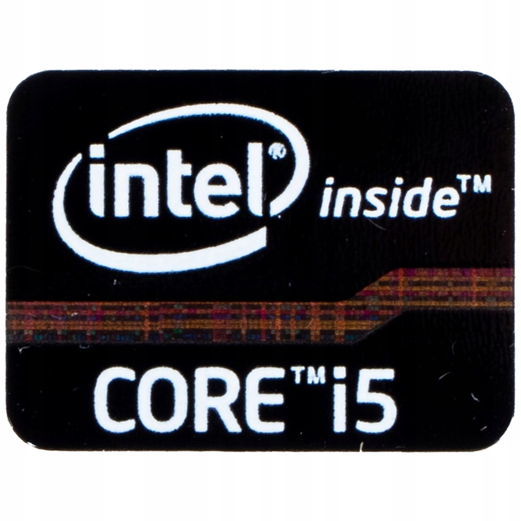Naklejka sticker Intel Core i5 black 16 x 21 mm - 12001343153 ...