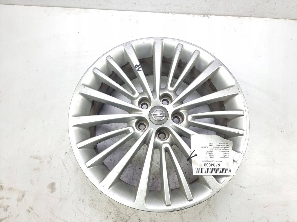 FELGA ALUMINIOWA 17 13451895 ET44 7.5JX17 OPEL ASTRA K - 14570714371 ...