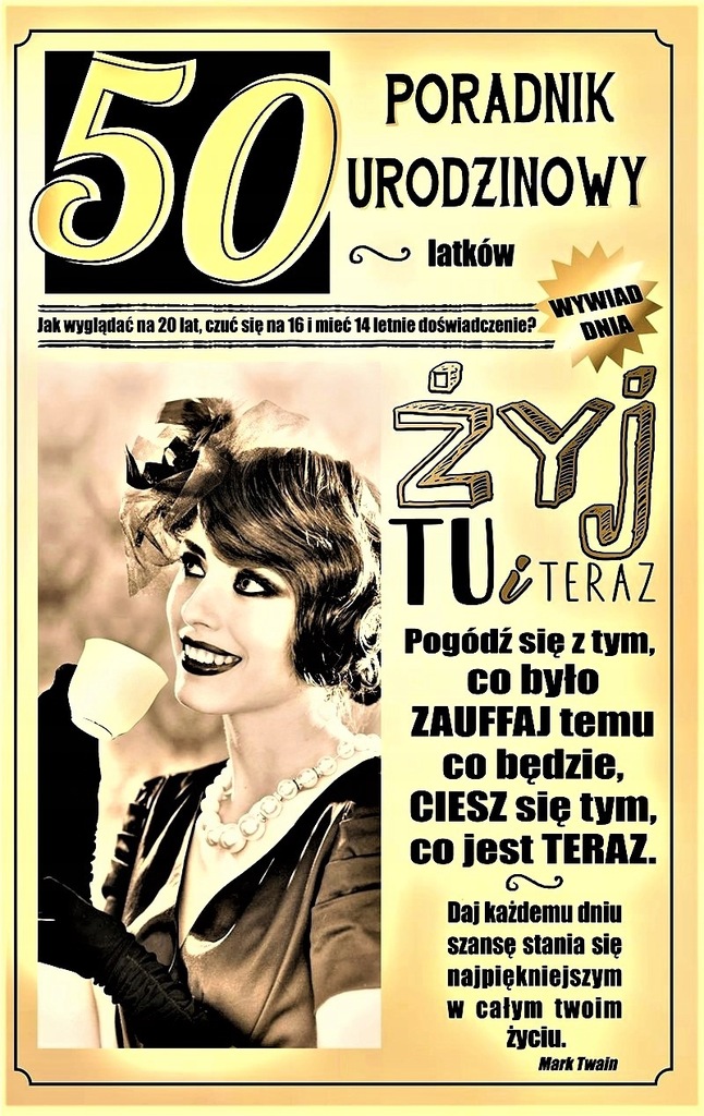 Śmieszna Kartka na 50 Urodziny Kobiety - 12357044582 - oficjalne archiwum Allegro